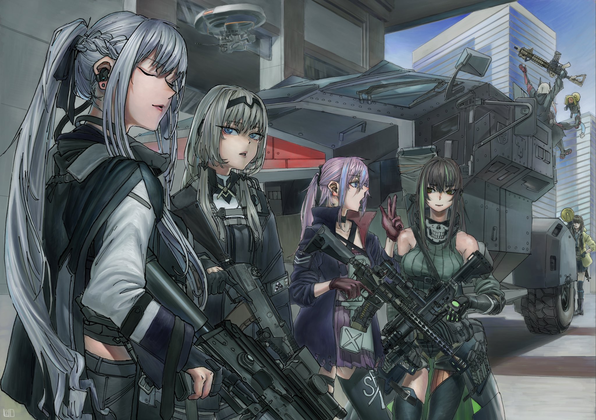 Ak 12 An 94 M4a1 M4 Sopmod Ii St Ar 15 And 5 More Girls