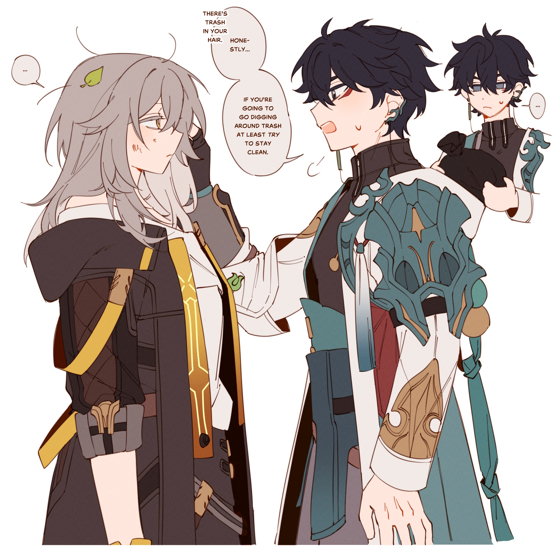 Trailblazer Stelle And Dan Heng Honkai And 1 More Drawn By Majunjuu
