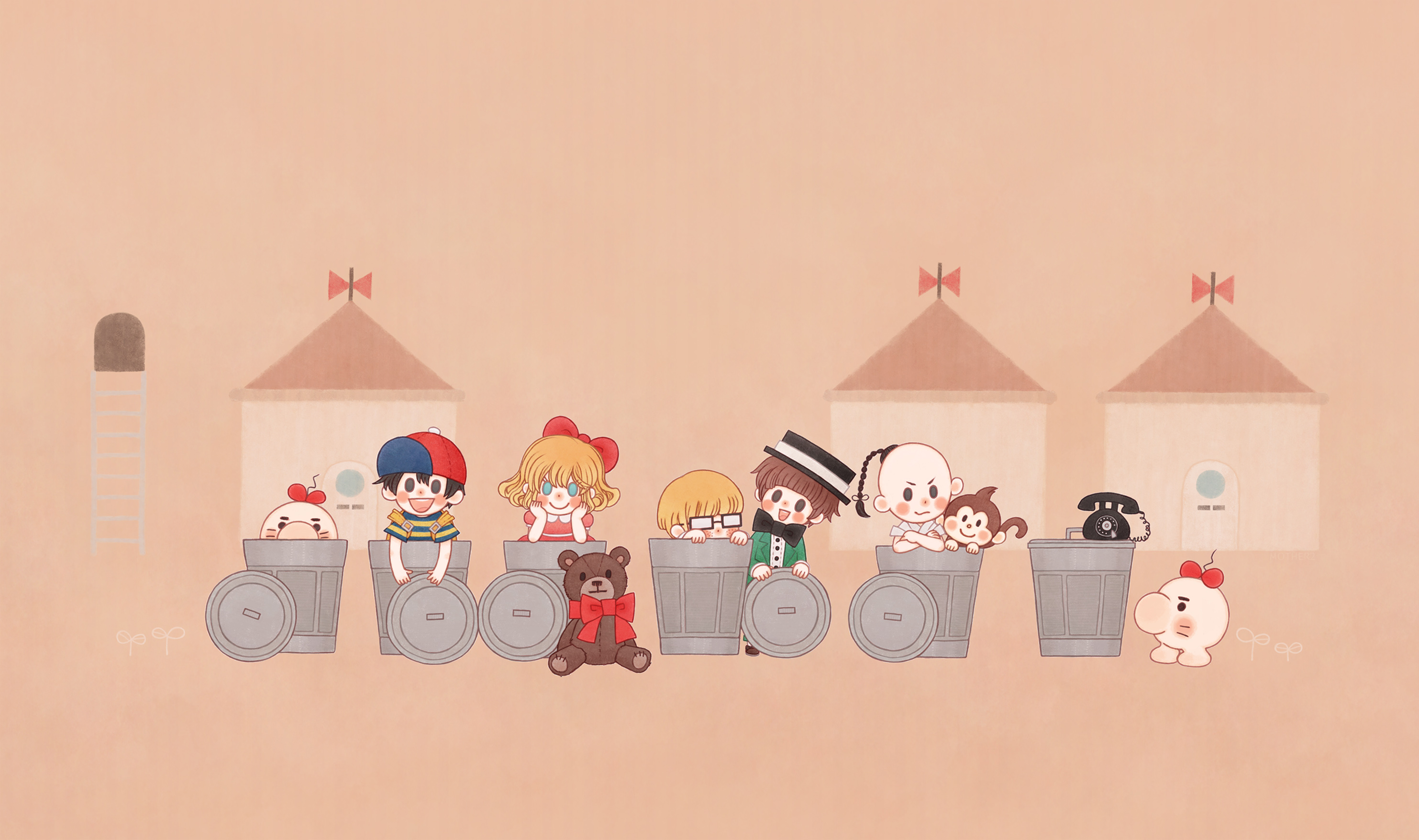 Ness Paula Jeff Andonuts Poo Tony And 2 More Mother And 1 More