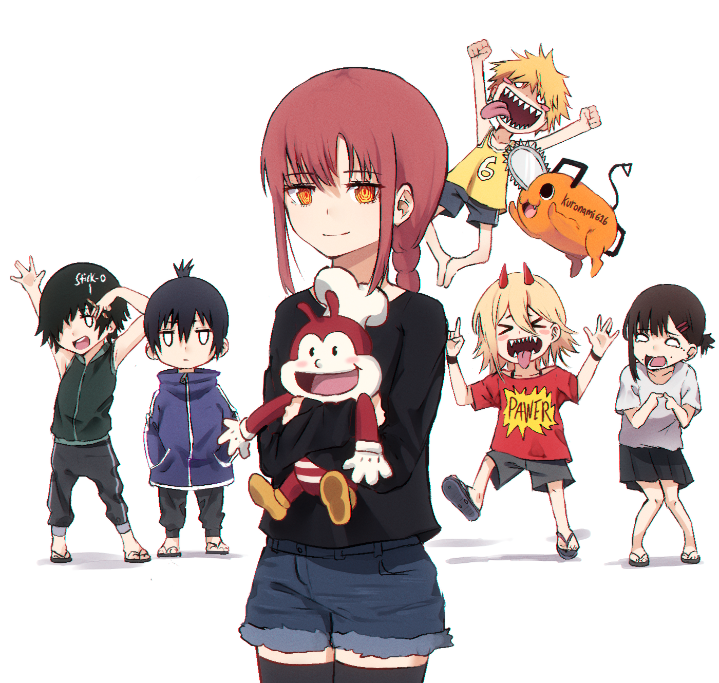 Makima Power Denji Higashiyama Kobeni Hayakawa Aki And 3 More