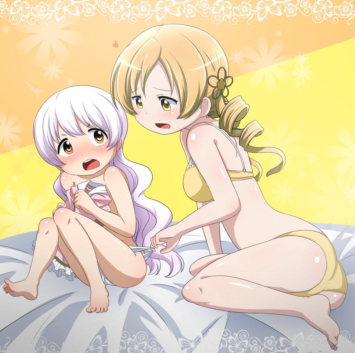 Tomoe Mami And Momoe Nagisa Mahou Shoujo Madoka Magica And 1 More