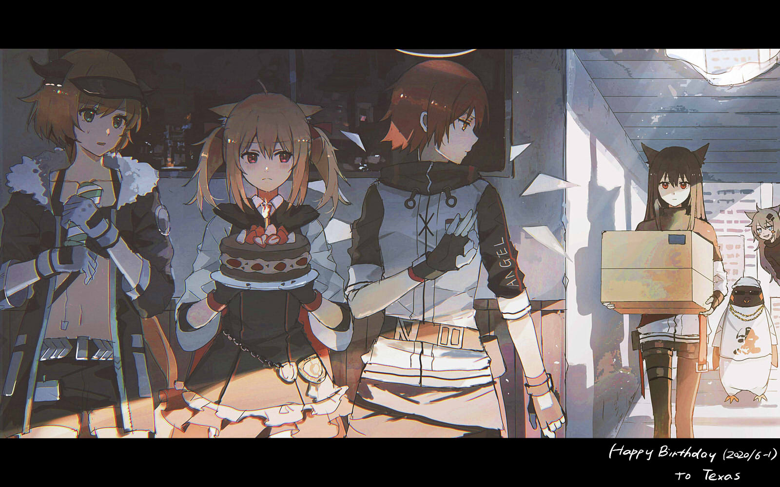 Texas Lappland Exusiai Sora Croissant And 1 More Arknights Drawn
