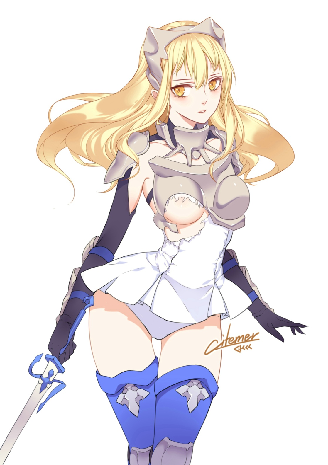 Aiz Wallenstein Dungeon Ni Deai Wo Motomeru No Wa Machigatteiru Darou Ka Drawn By Citemer