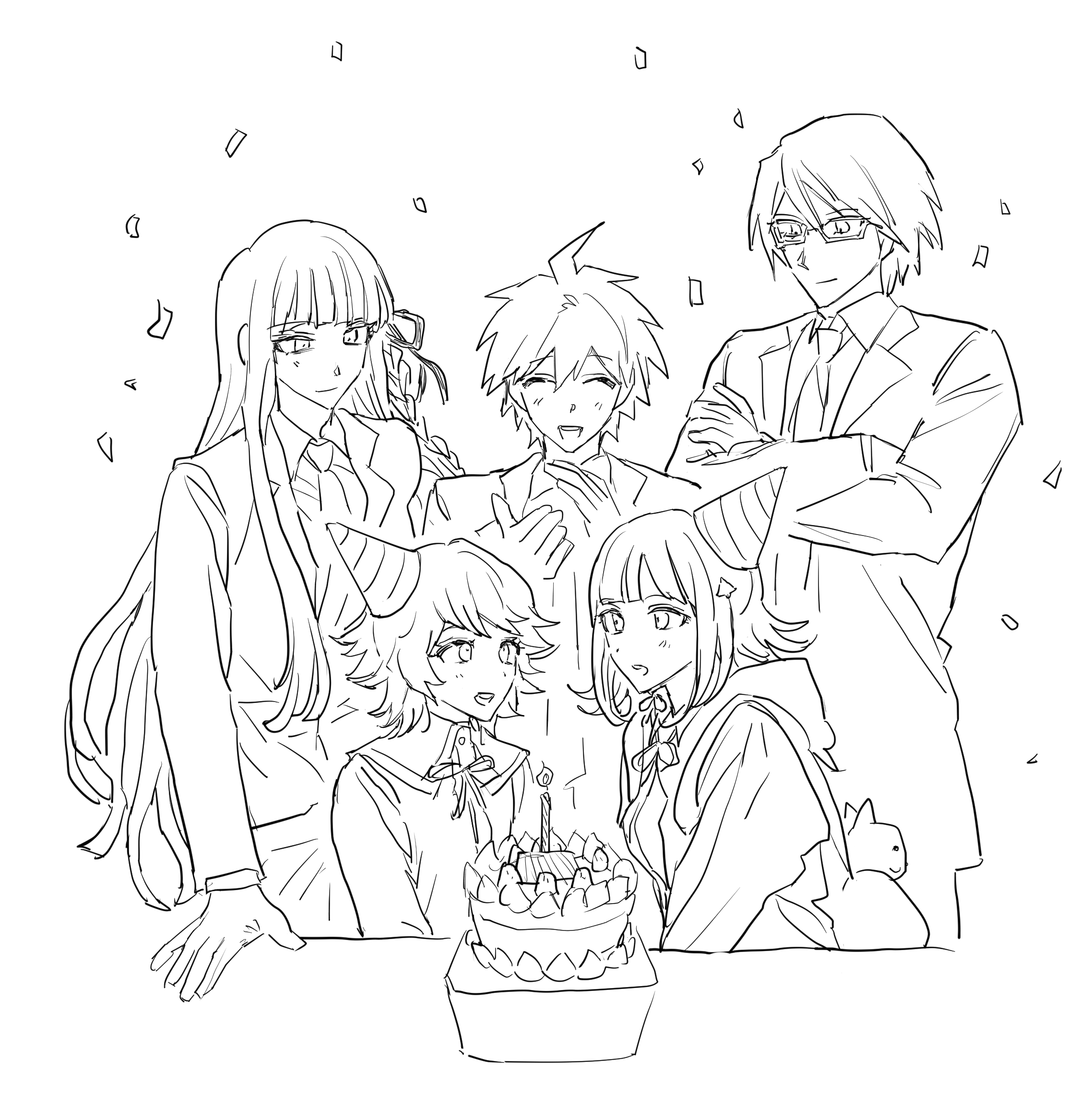 Nanami Chiaki Kirigiri Kyoko Naegi Makoto Fujisaki Chihiro And Togami Byakuya Danganronpa