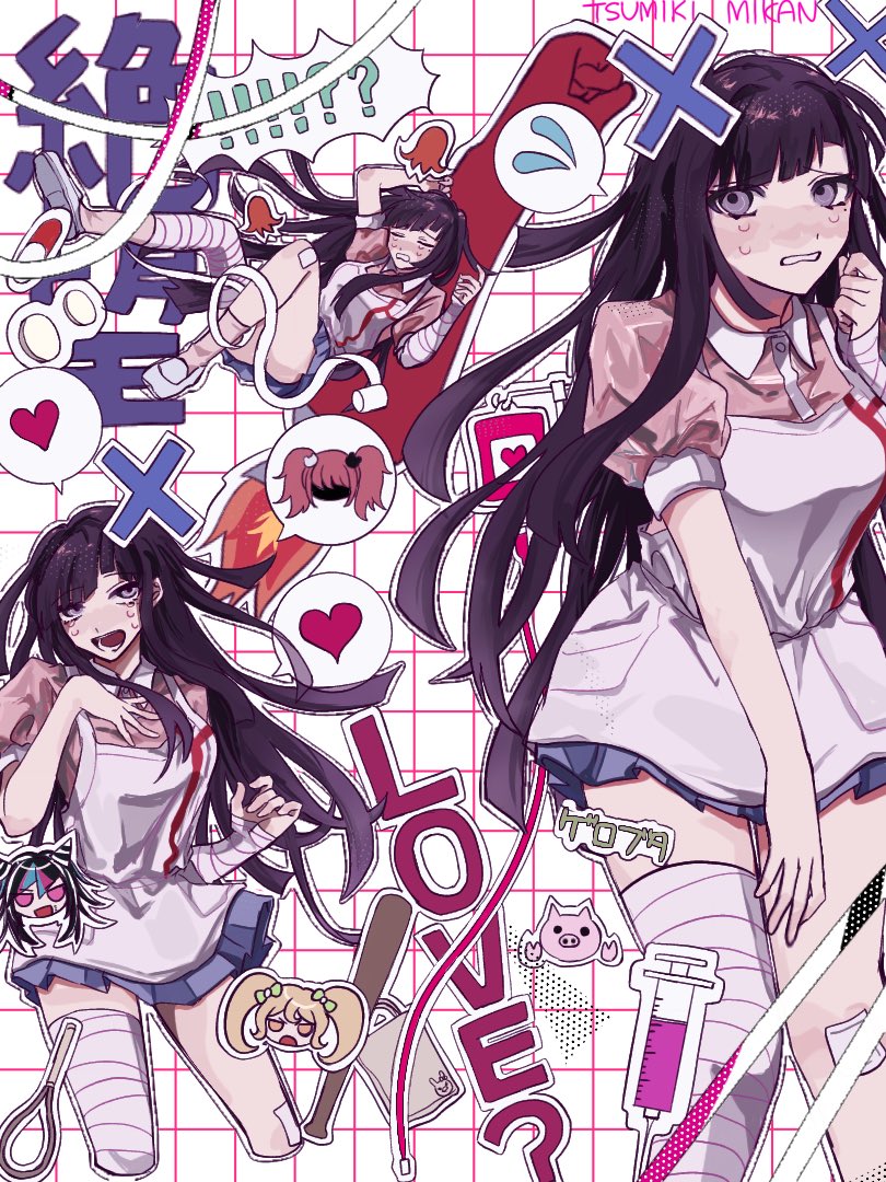 Tsumiki Mikan Mioda Ibuki And Saionji Hiyoko Danganronpa And 1 More Drawn By Geruidoshifa