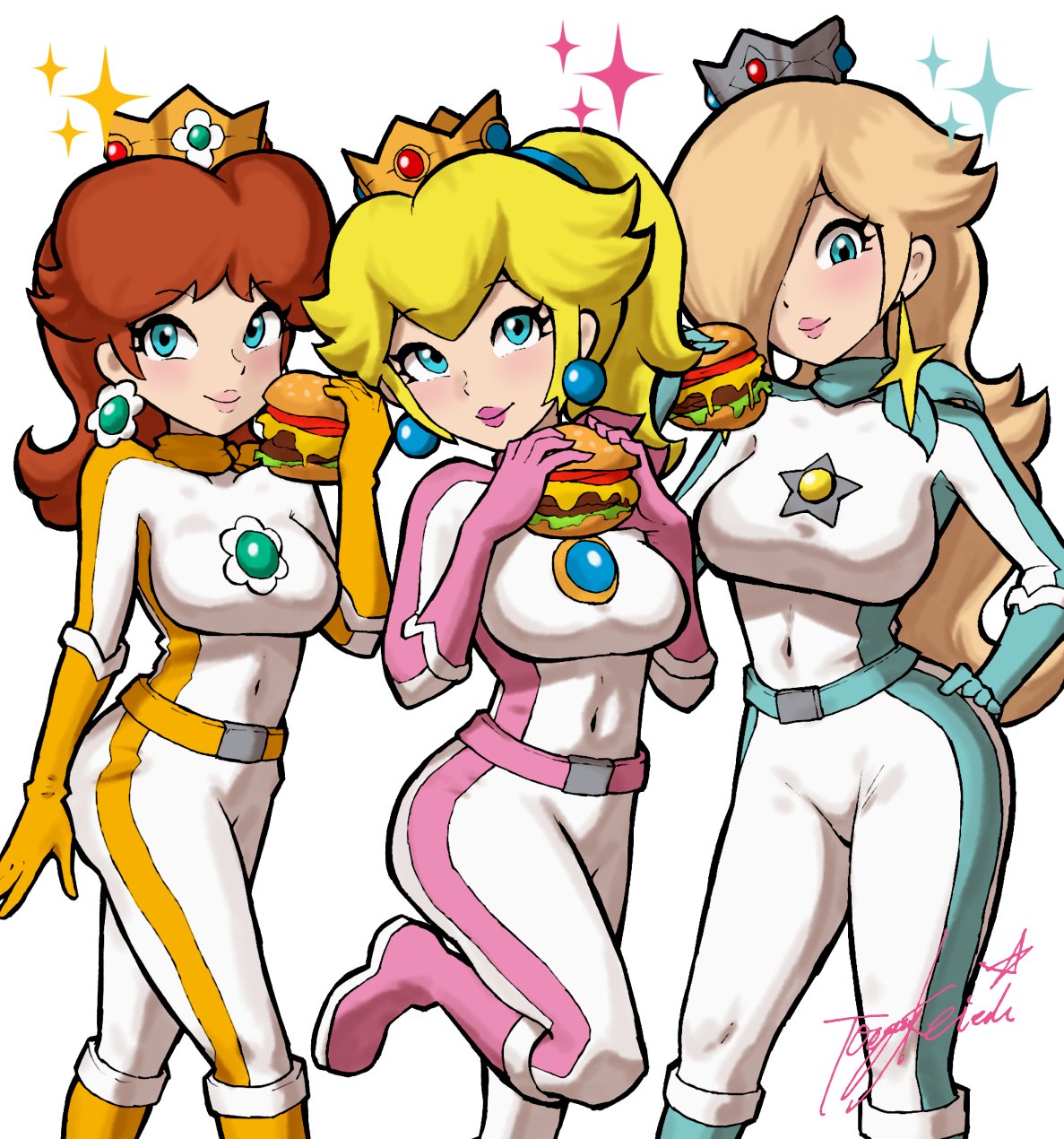 Princess Peach Rosalina Princess Daisy Biker Peach Biker Rosalina