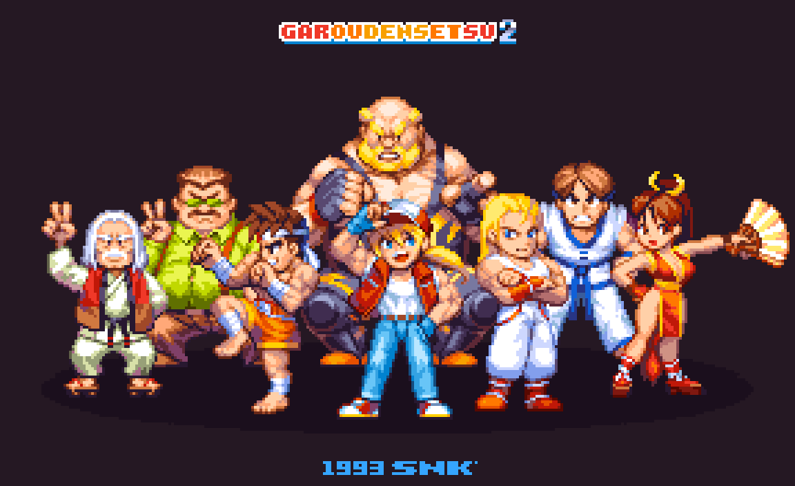 Shiranui Mai Terry Bogard Andy Bogard Joe Higashi Kim Kaphwan And 3 More Fatal Fury Drawn