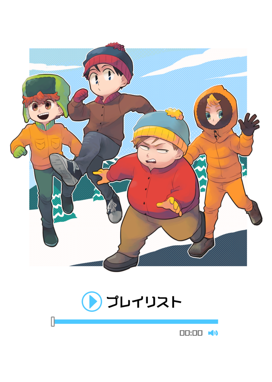 Kenny Mccormick Stan Marsh Kyle Broflovski And Eric Cartman South Park Drawn By Tsunoji