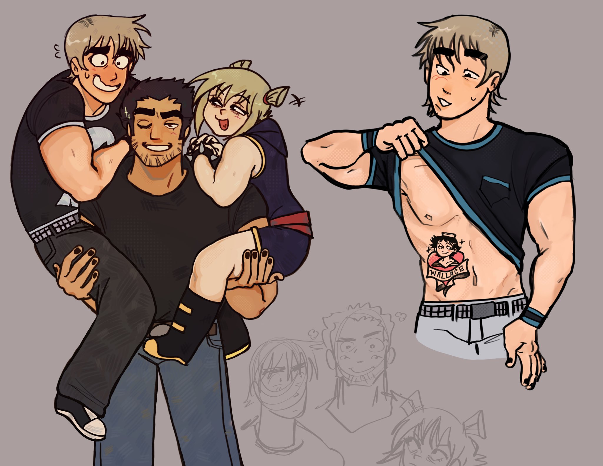 Lucas Lee Todd Ingram Wallace Wells And Roxanne Richter Scott Pilgrim And 1 More Drawn By