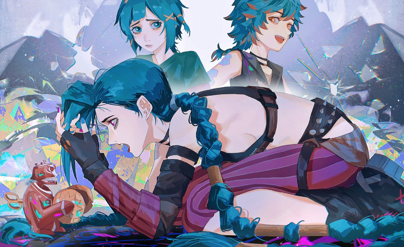 Jinx Arcane Jinx Powder And Isha League Of Legends And 1 More Drawn By Yumu8181018
