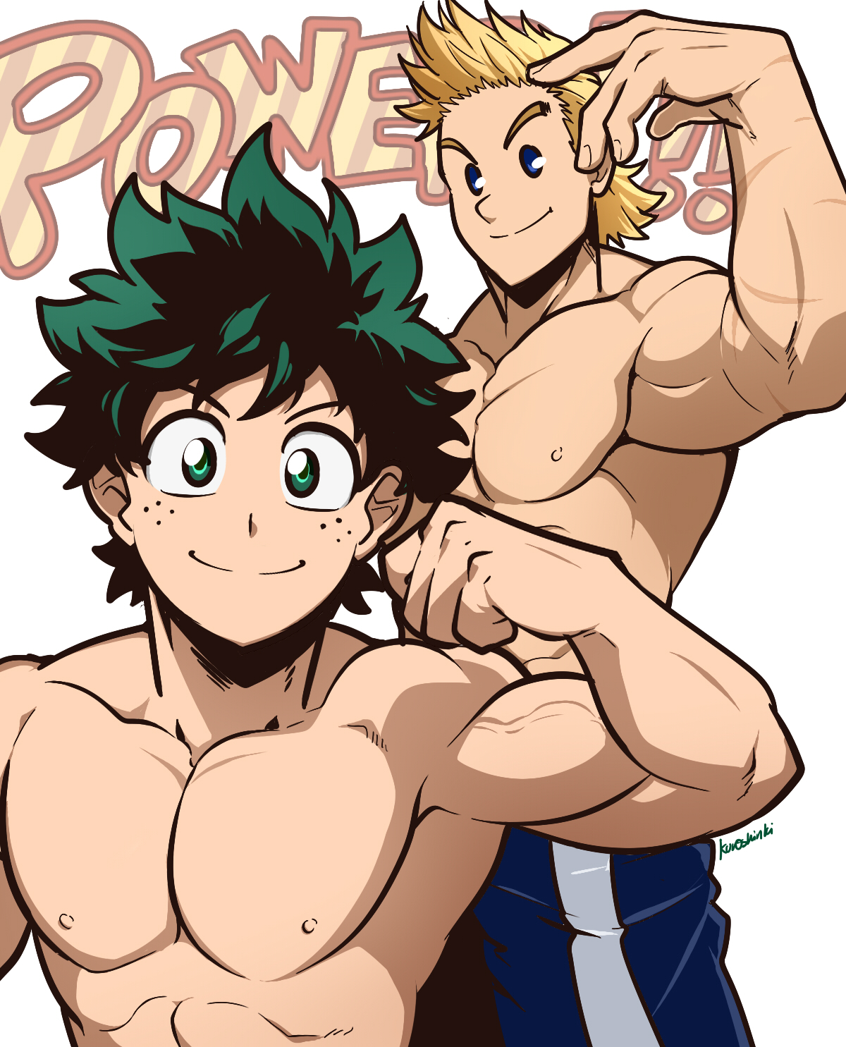 Midoriya Izuku And Togata Mirio Boku No Hero Academia Drawn By