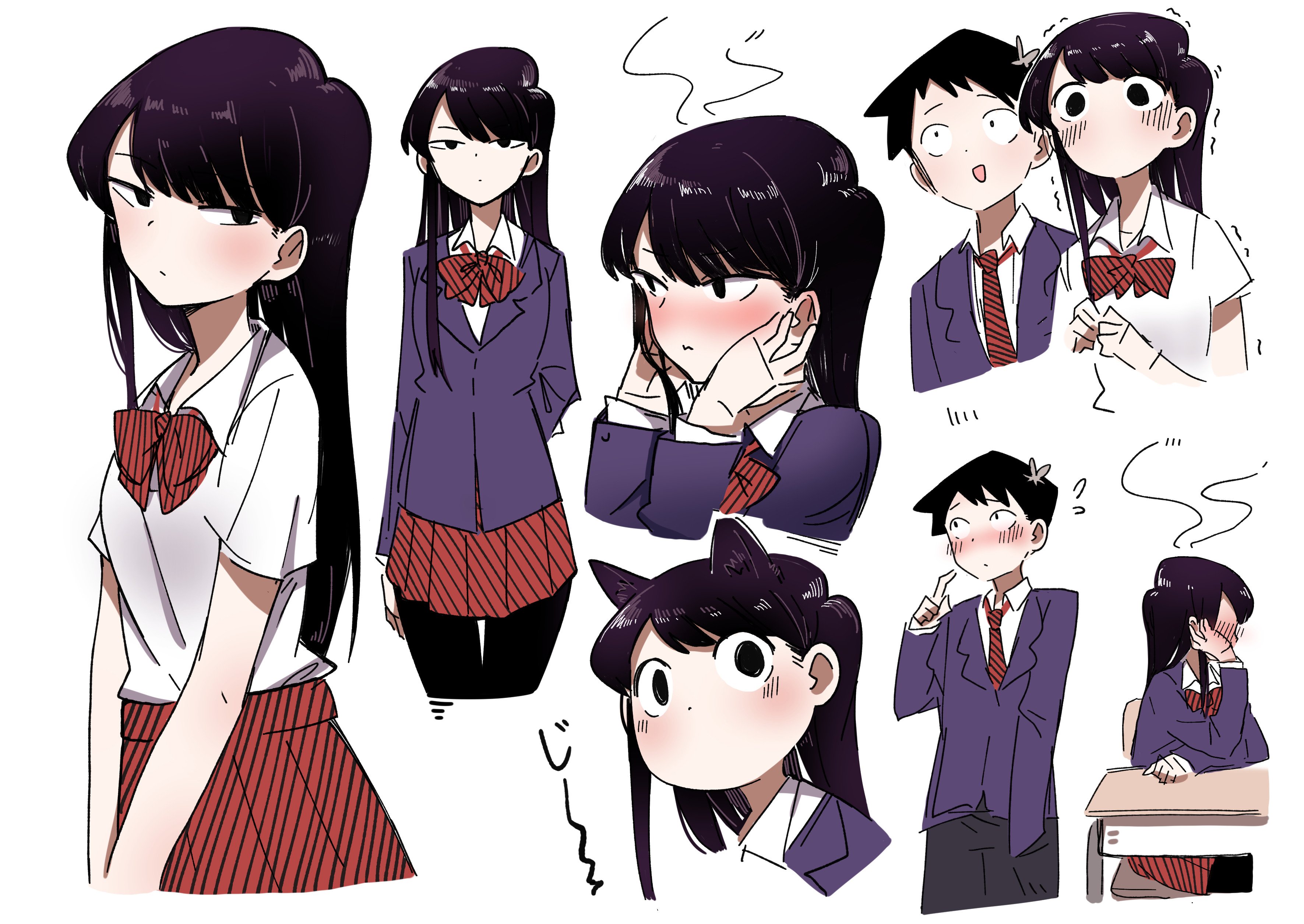 Komi Shouko And Tadano Hitohito Komi San Wa Komyushou Desu Drawn By