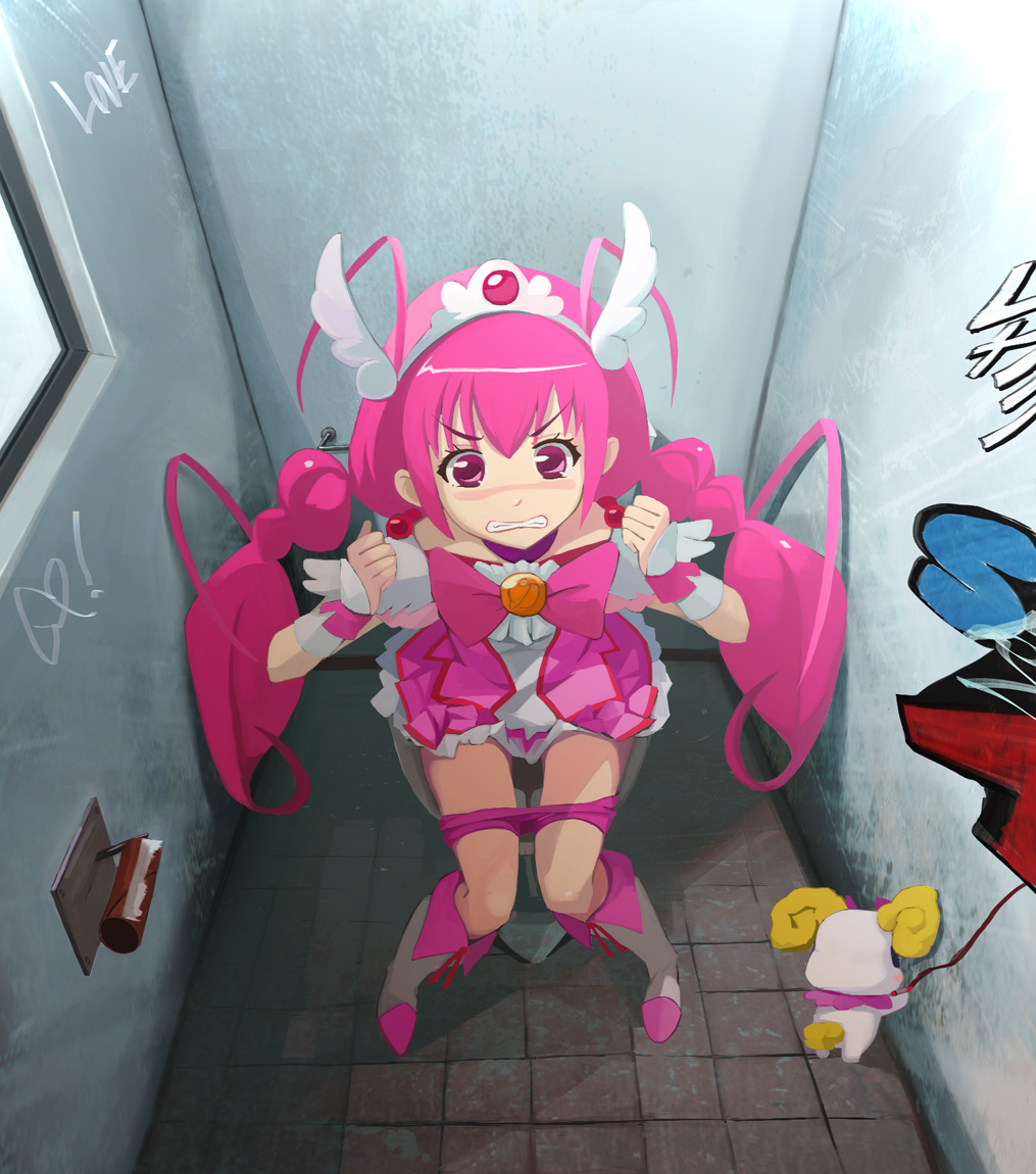 Hoshizora Miyuki Cure Happy And Candy Precure And 1 More Drawn By