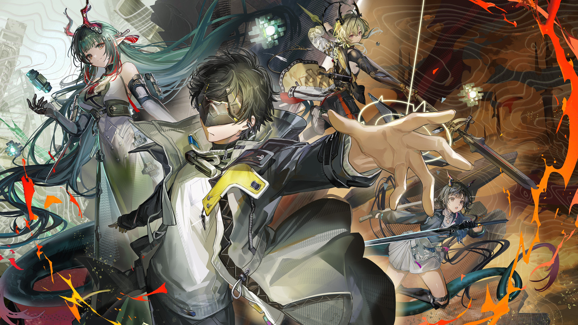 endministrator, chen qianyu, male endministrator, zhuang fangyi, and lifeng (arknights and 1 ...