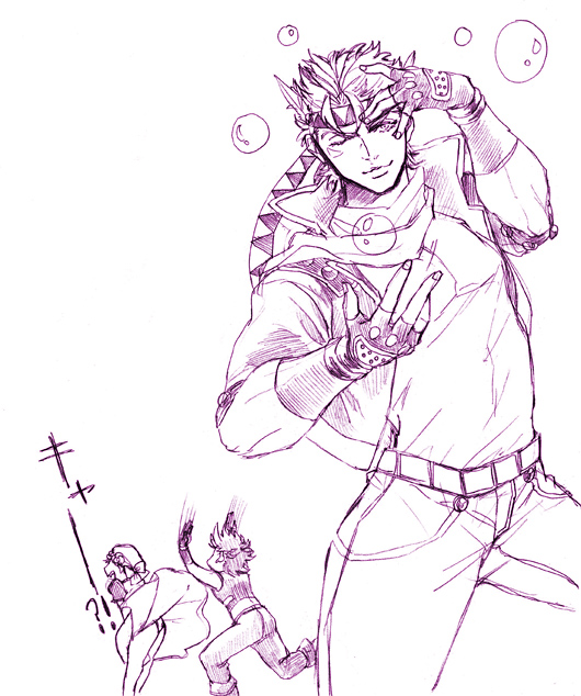 Joseph Joestar Joseph Joestar Caesar Anthonio Zeppeli And Suzi Q Jojo No Kimyou Na Bouken