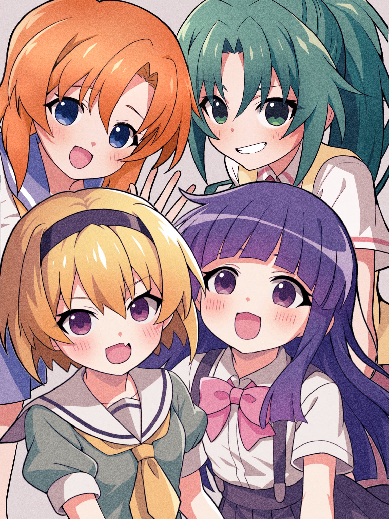 Furude Rika Ryuuguu Rena Houjou Satoko And Sonozaki Mion Higurashi