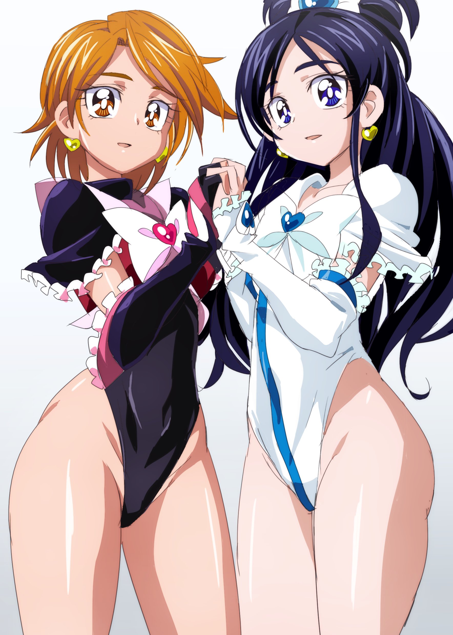 Misumi Nagisa Yukishiro Honoka Cure Black And Cure White Precure