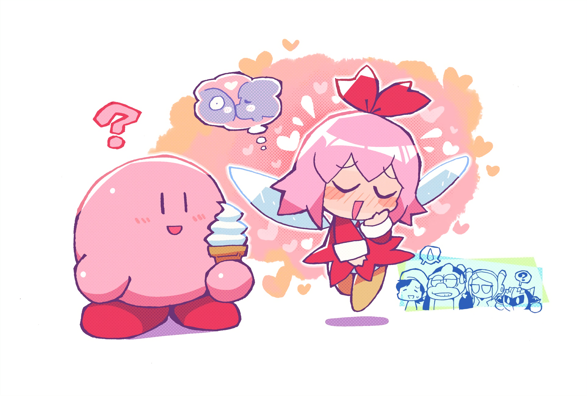 Kirby Meta Knight King Dedede Adeleine Ribbon And 1 More Kirby