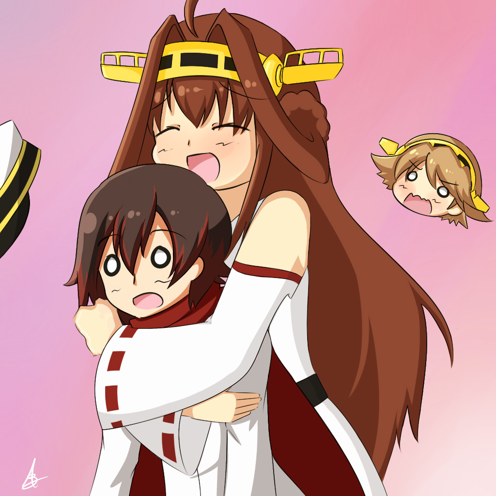 Kongou Female Admiral Hiei And Ruby Rose Kantai Collection And 1