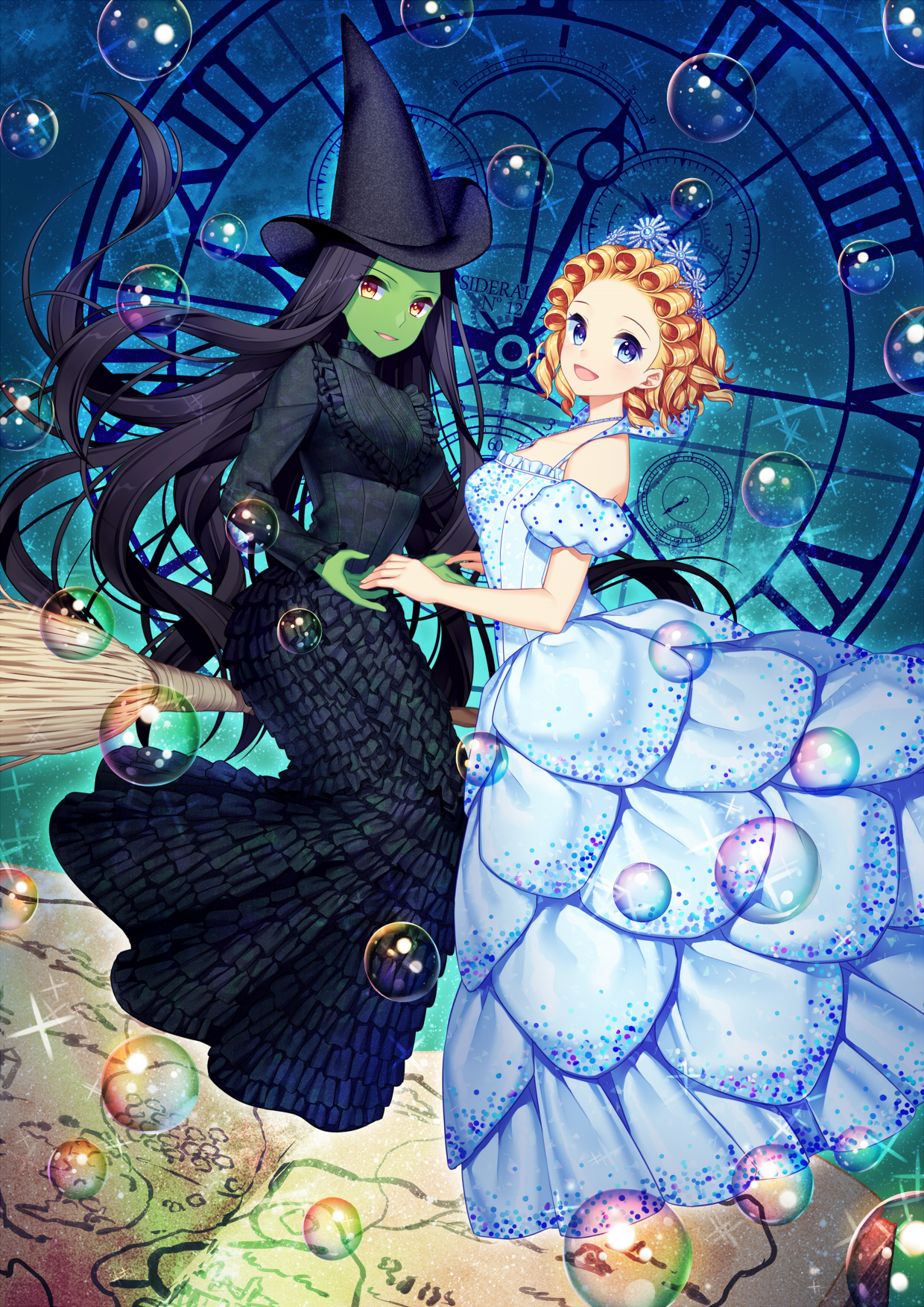 Wicked Witch Good Witch Of The North Glinda And Elphaba Thropp Wicked Drawn By Jenevan