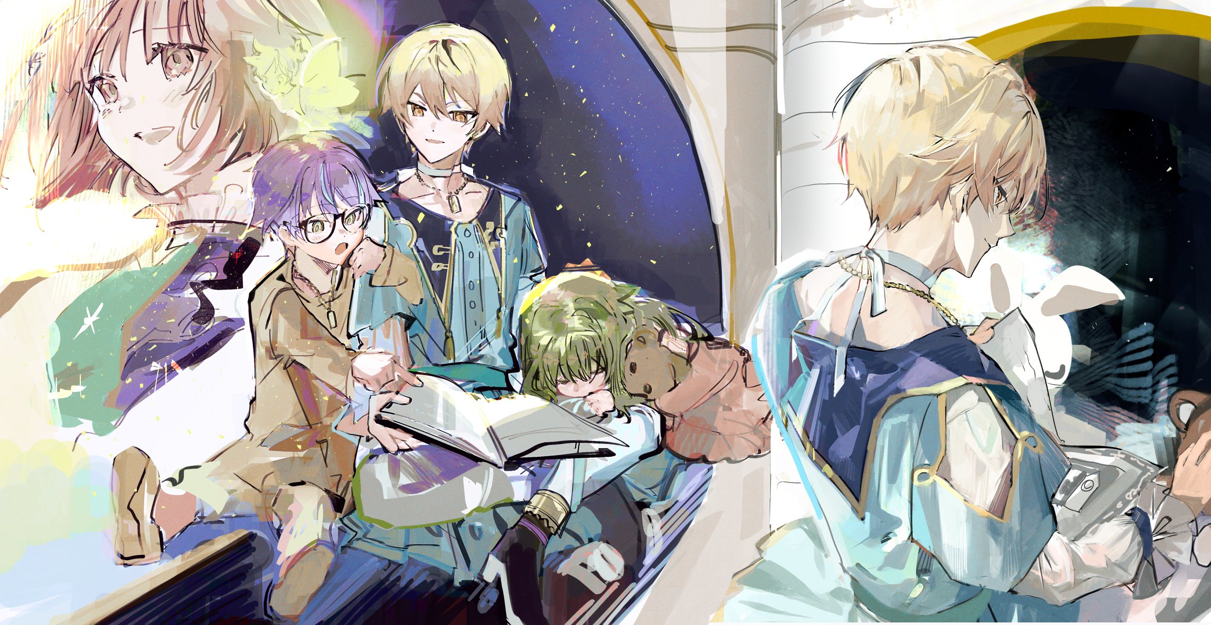Kagamine Len Tenma Tsukasa Ootori Emu Kusanagi Nene Kamishiro Rui And 1 More Vocaloid And