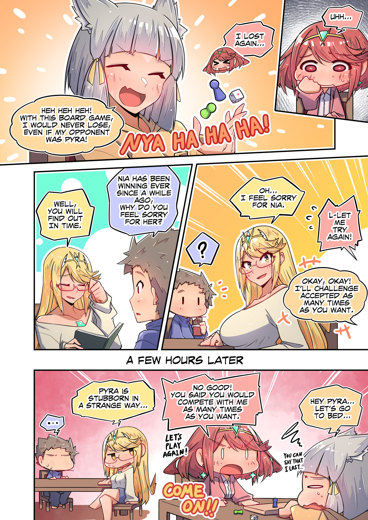 Pyra Mythra Nia And Rex Xenoblade Chronicles And 1 More Drawn By
