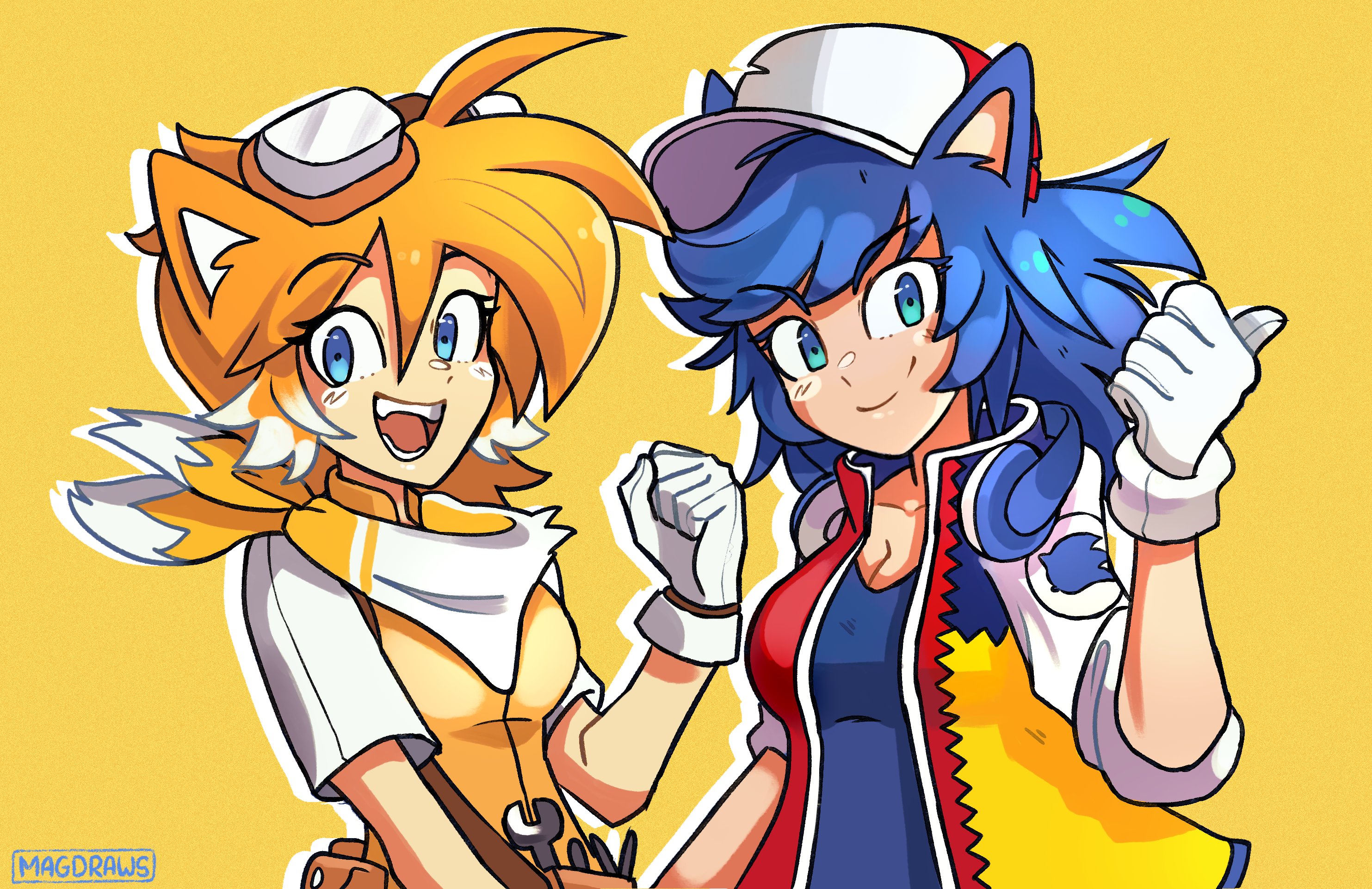 Sonic The Hedgehog And Tails Sonic And 2 More Drawn By Magmagdraws