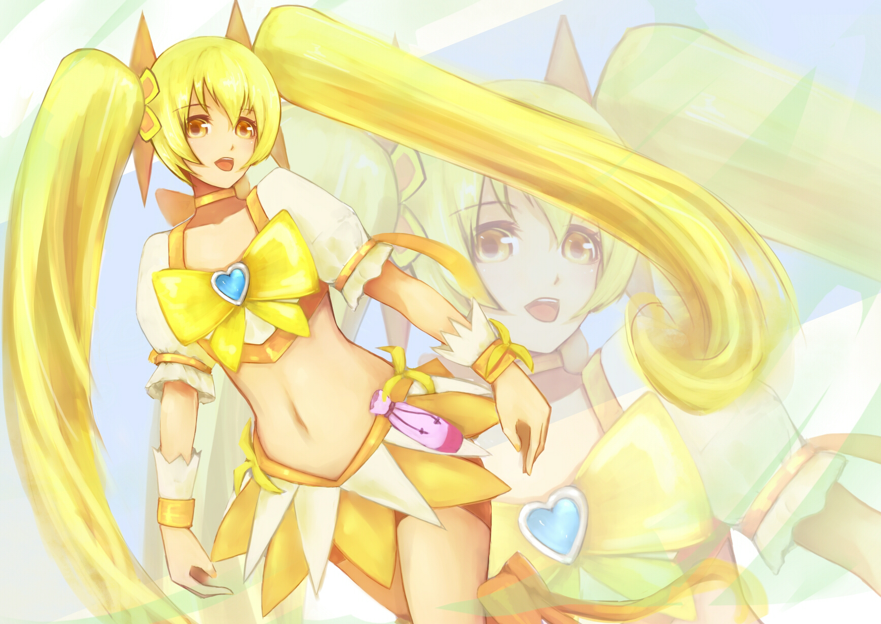 myoudouin itsuki and cure sunshine (precure and 1 more) drawn by yaoya ...