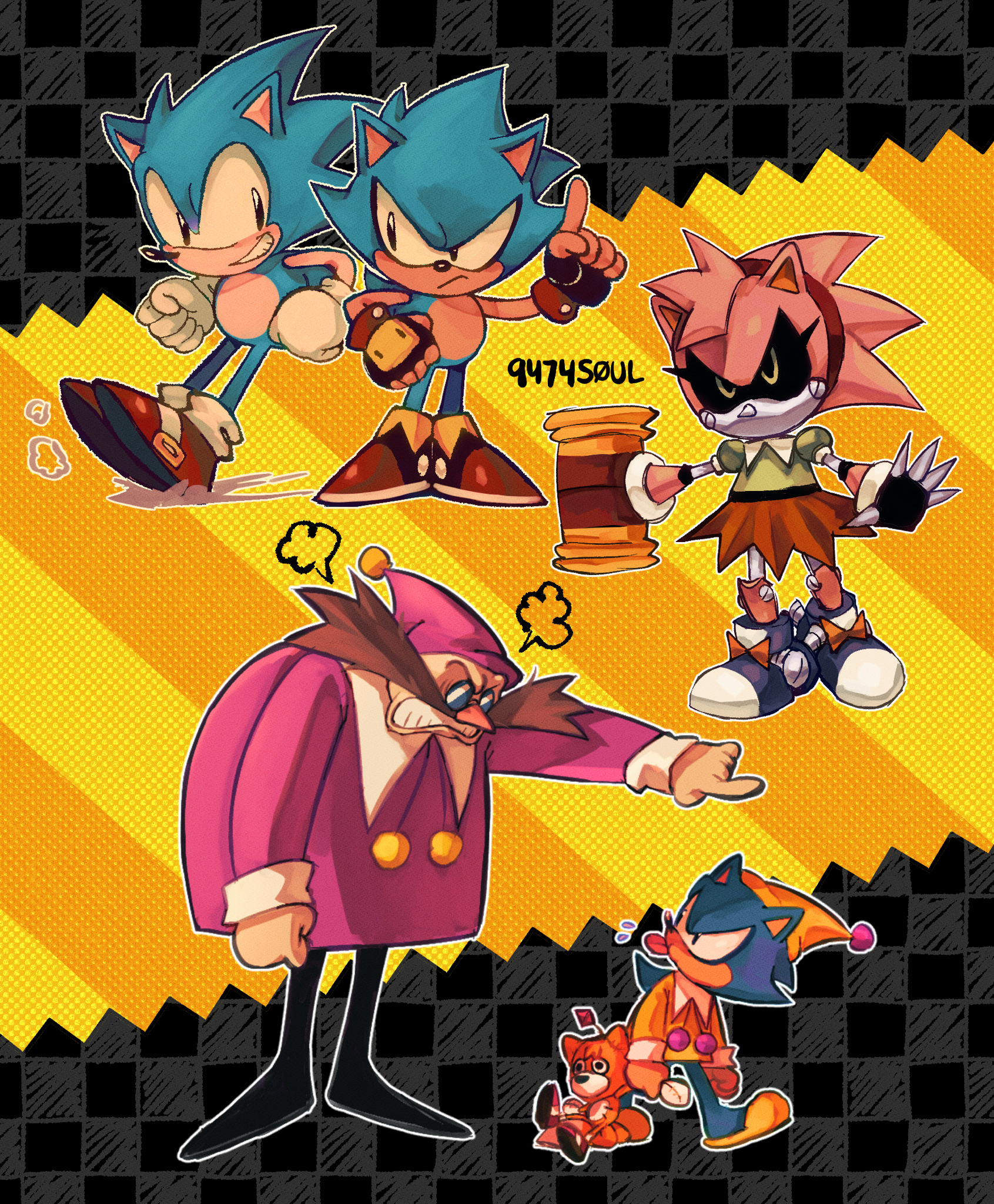 Sonic The Hedgehog Amy Rose Dr Eggman Metal Sonic Metal Amy And 1 More Sonic And 1 More