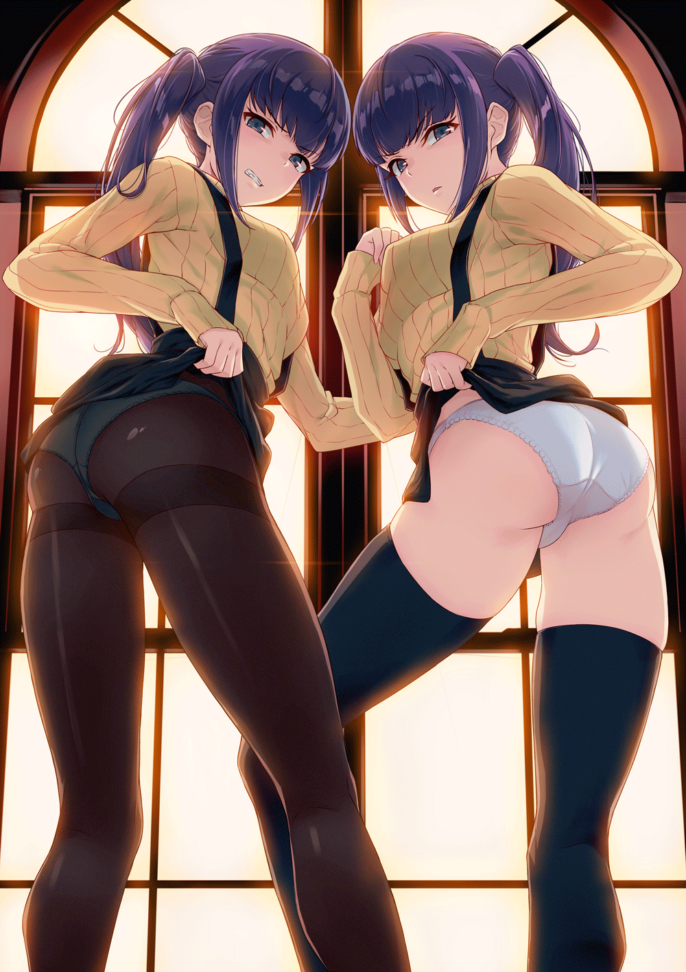 Futaba Yuno And Futaba Kano Iya Na Kao Sare Nagara Opantsu Misete