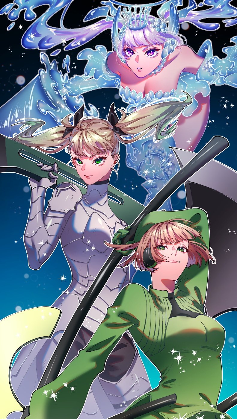 Noelle Silva Konami Kirie And Shinomiya Kikoru World Trigger And 2 More Drawn By Minaduki