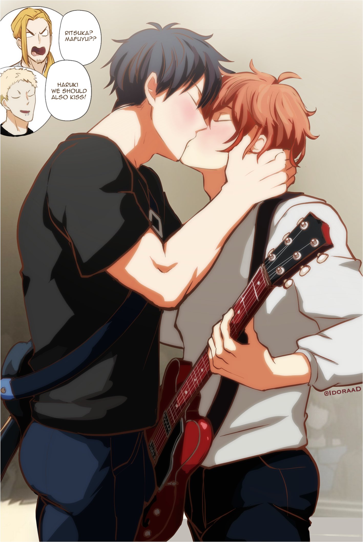 Kaji Akihiko Satou Mafuyu Uenoyama Ritsuka And Nakayama Haruki Given Drawn By Idoraad