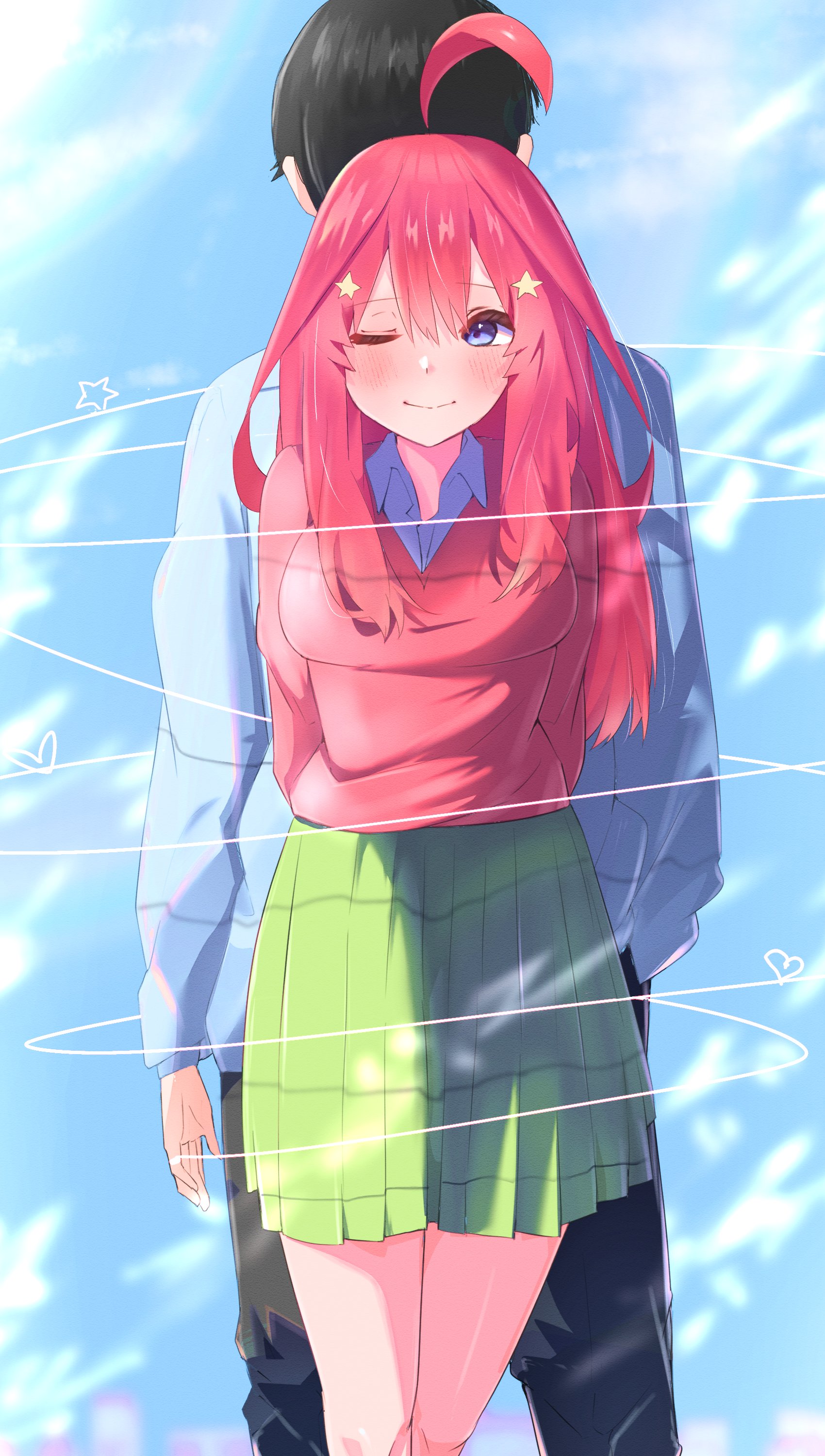 Nakano Itsuki And Uesugi Fuutarou Go Toubun No Hanayome Drawn By