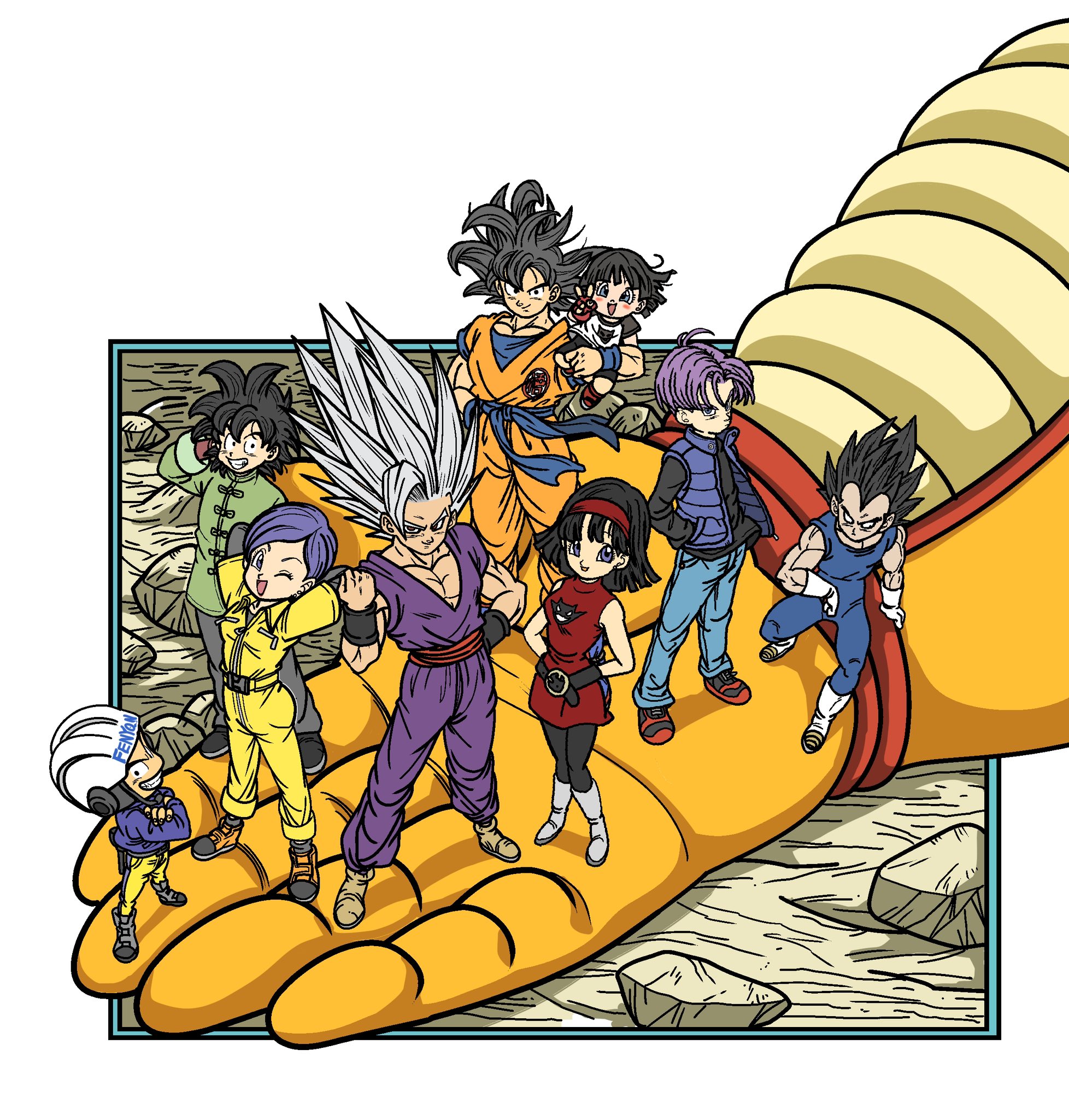 Son Goku Vegeta Bulma Son Gohan Trunks And 7 More Dragon Ball And 2 More Drawn By Fenyon