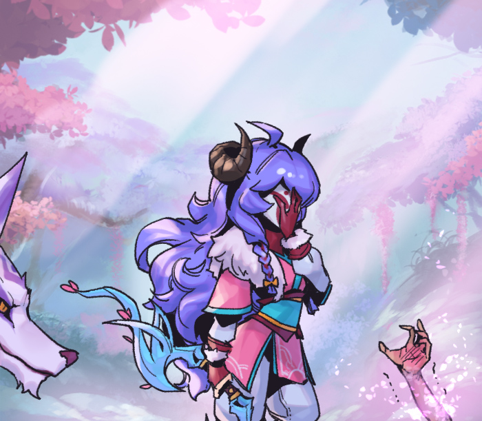Kindred Lamb Spirit Blossom Kindred And Wolf League Of Legends Drawn By Phantomixrow