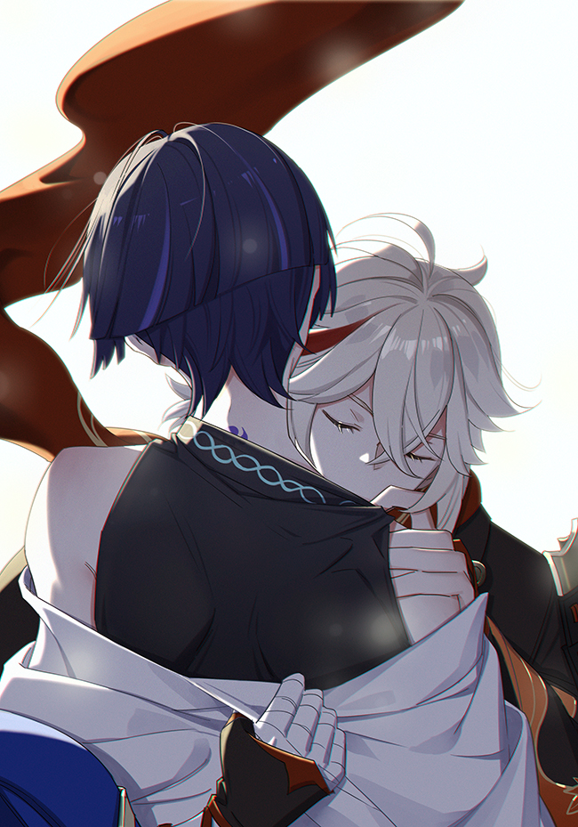 Scaramouche Kaedehara Kazuha And Wanderer Genshin Impact Drawn By