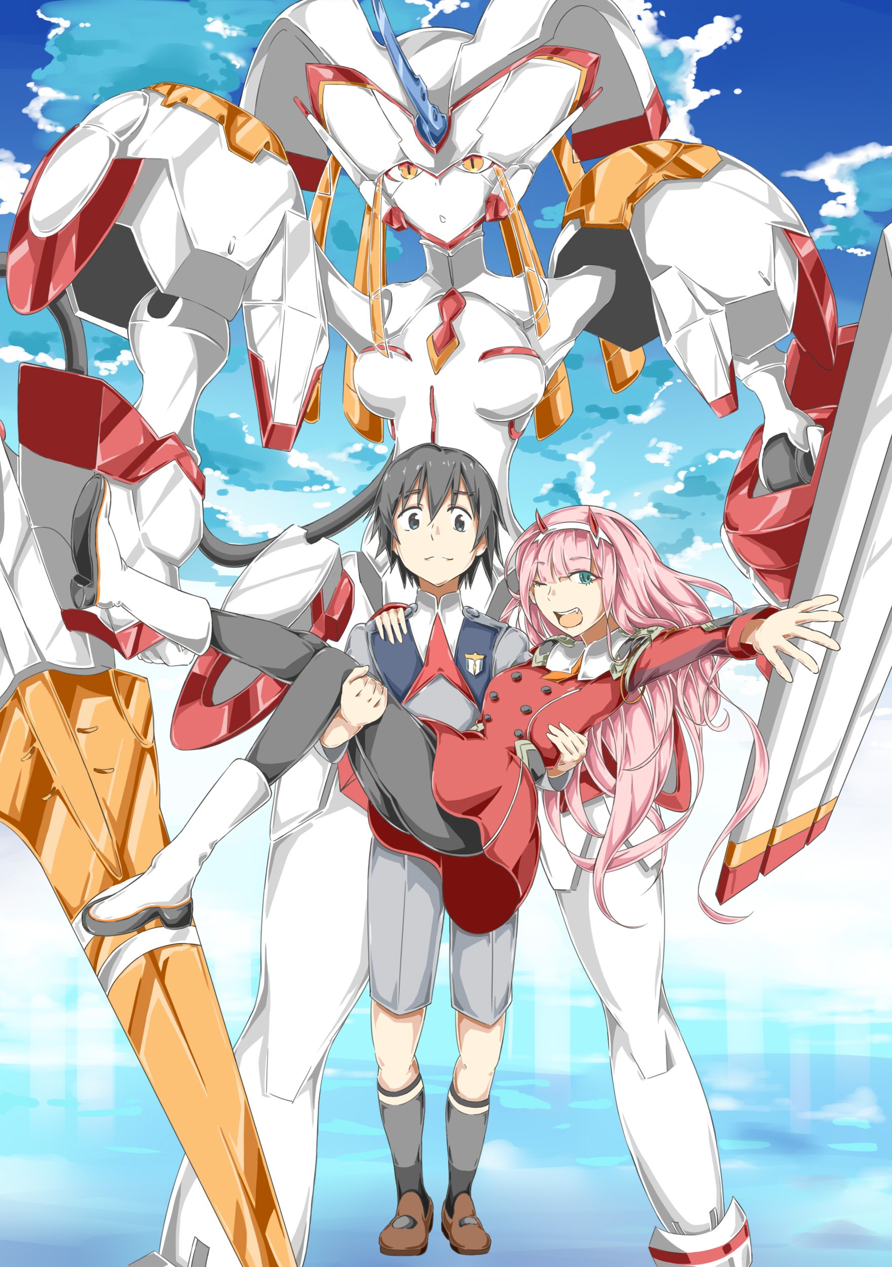 Zero Two Hiro And Strelizia Darling In The Franxx Drawn By Maru