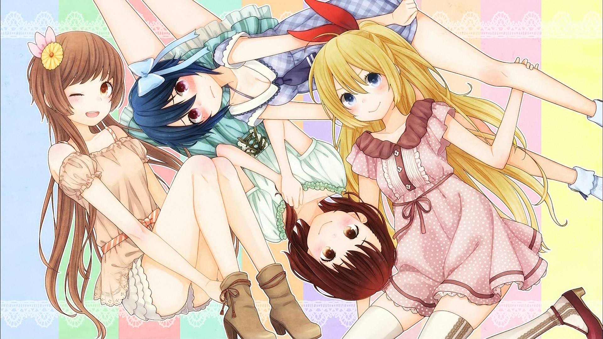 Kirisaki Chitoge Onodera Kosaki Tsugumi Seishirou And Tachibana