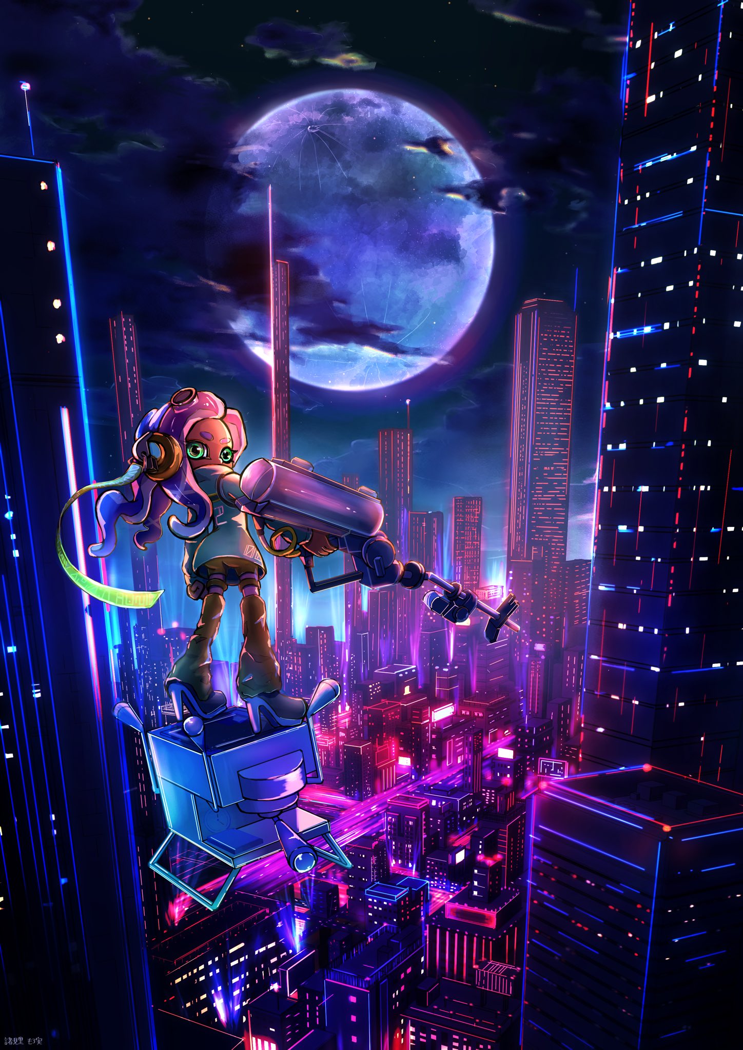Octoling Player Character And Octoling Girl Splatoon And 1 More Drawn By Moromikscd4482