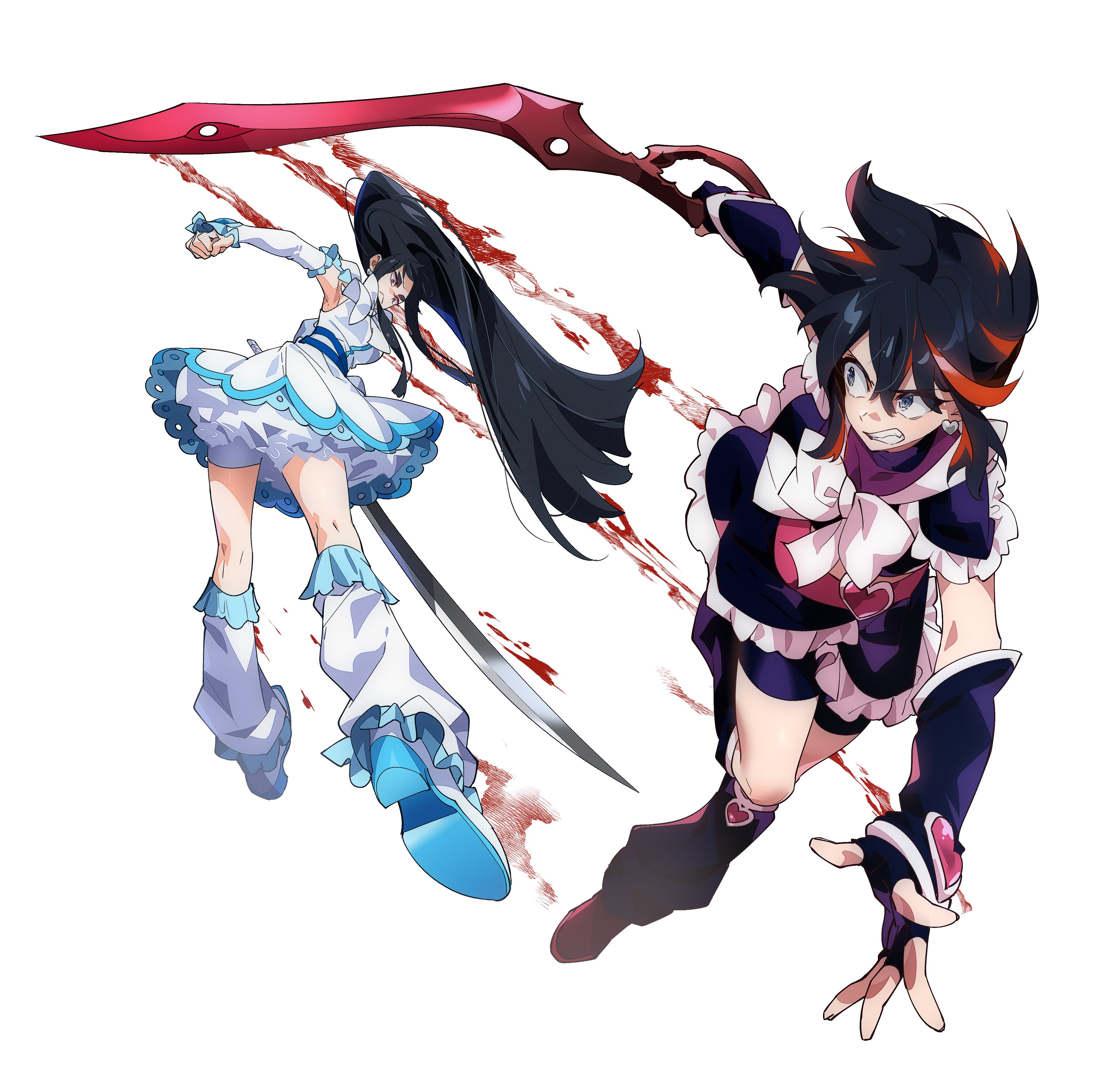 Matoi Ryuuko Kiryuuin Satsuki Cure Black And Cure White Precure And