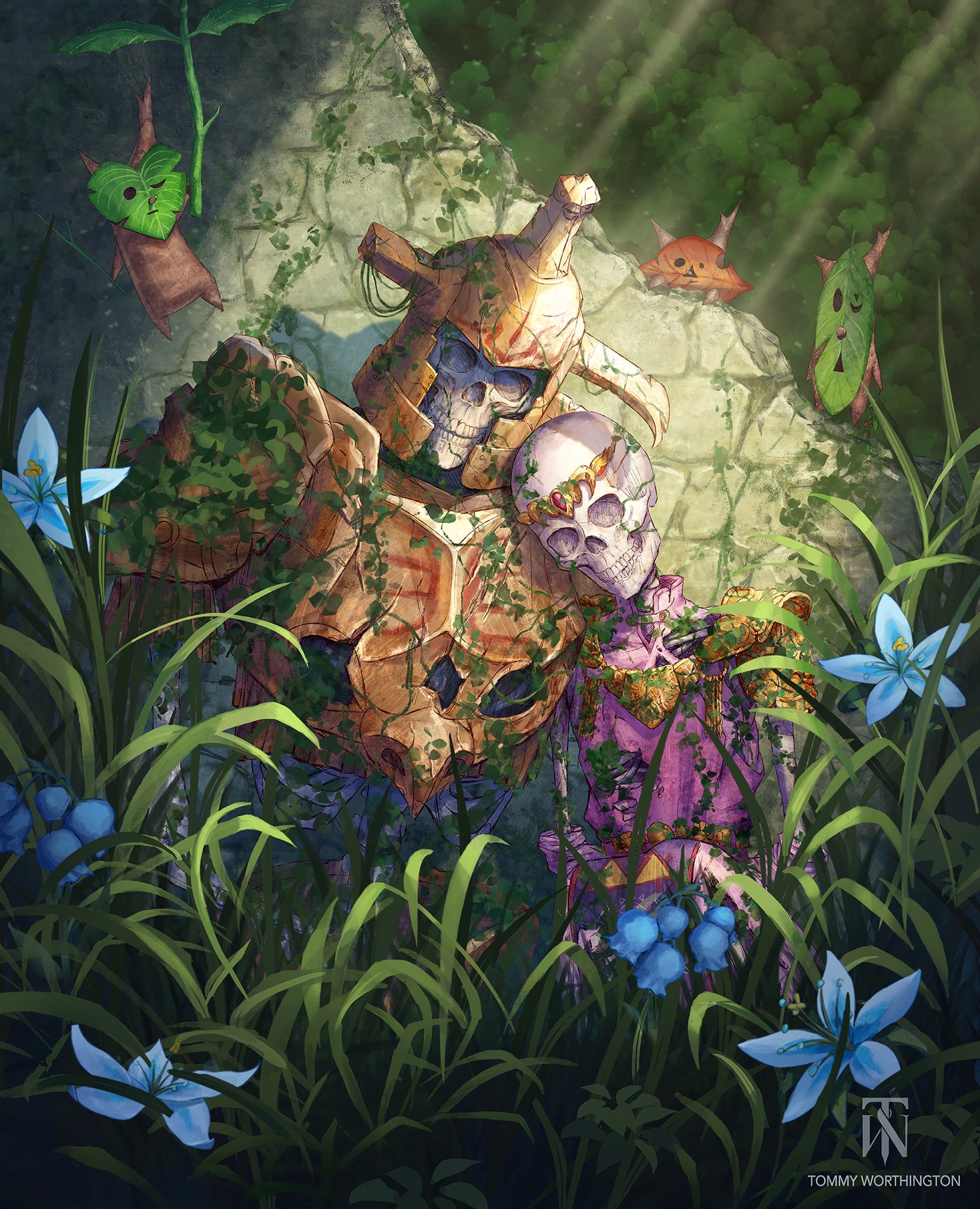 Link Princess Zelda Korok And Heros Shade The Legend Of Zelda And 1 More Drawn By Tommy