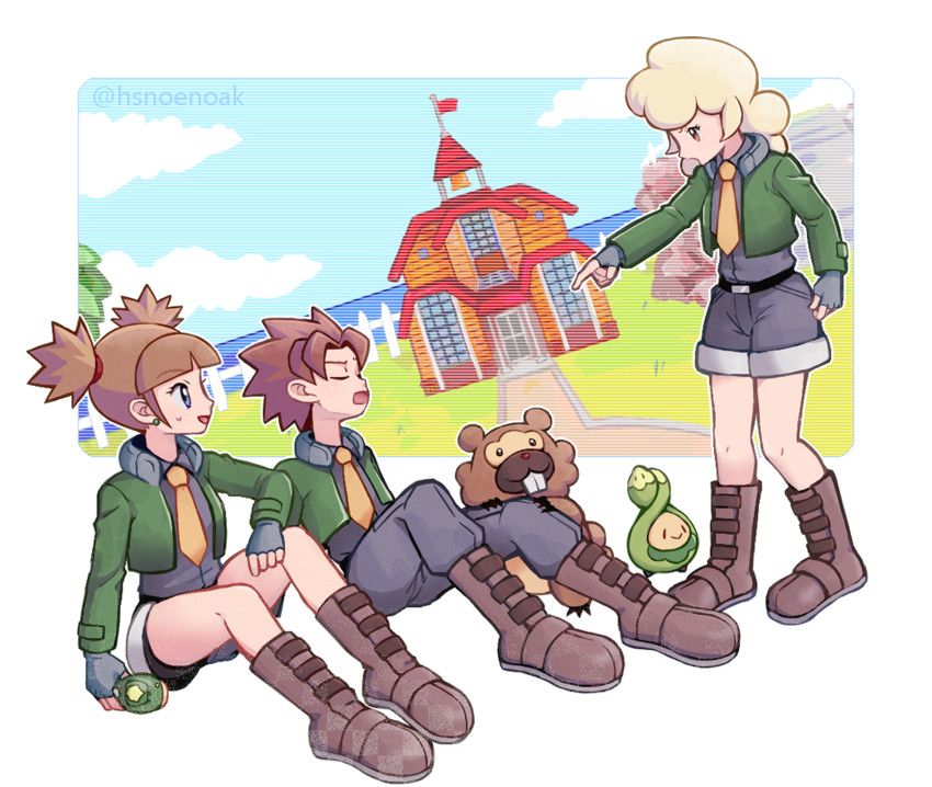 budew, bidoof, kate, keith, and rhythmi (pokemon and 1 more) drawn by ...