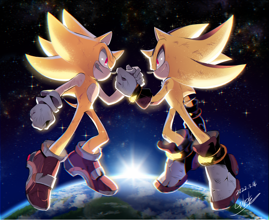 Sonic The Hedgehog Shadow The Hedgehog Super Sonic And Super Shadow Sonic And 1 More Drawn