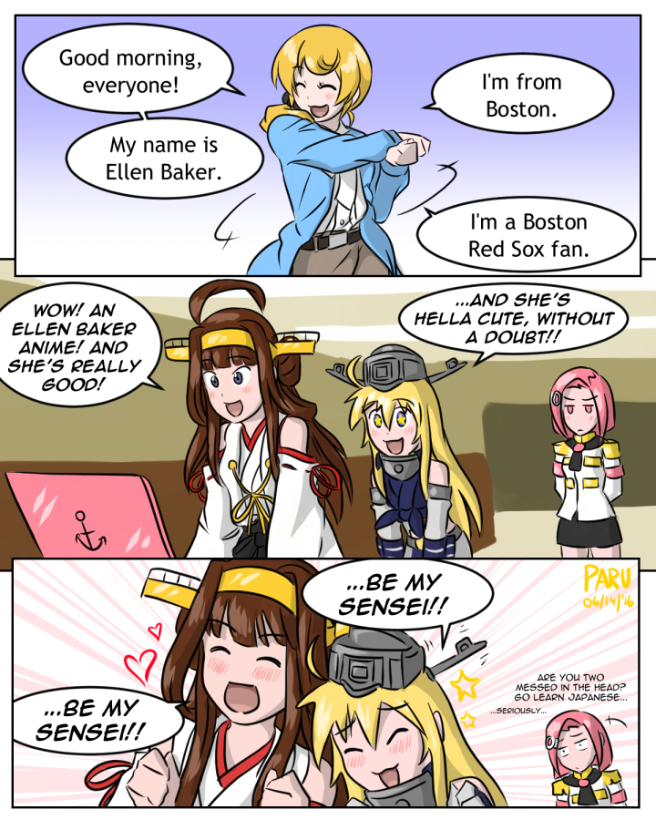 Kongou Female Admiral Iowa And Ellen Baker Kantai Collection And 1