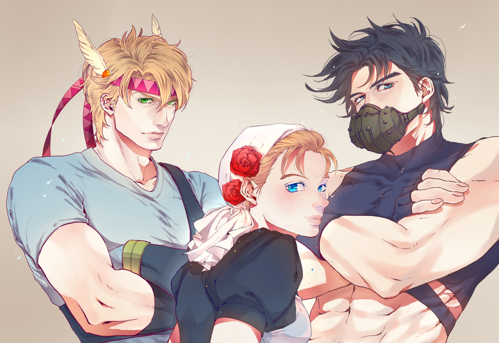 Joseph Joestar Joseph Joestar Caesar Anthonio Zeppeli And Suzi Q