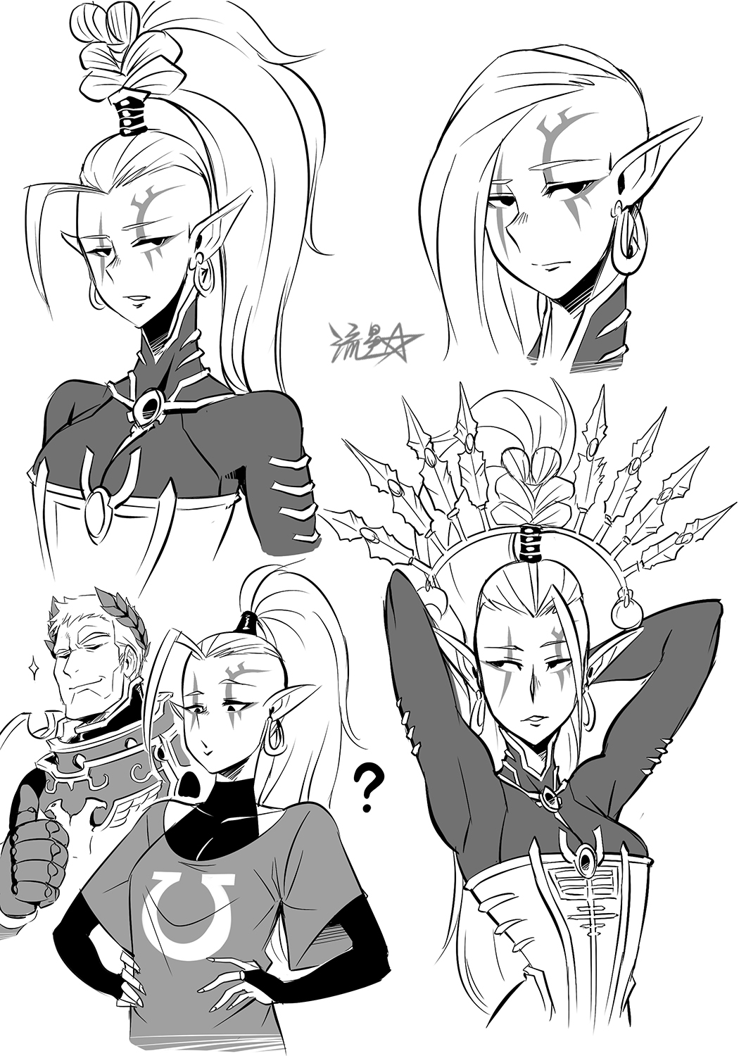 Adeptus Astartes Eldar Roboute Guilliman And Yvraine Warhammer 40k Drawn By Ryuusei Mark