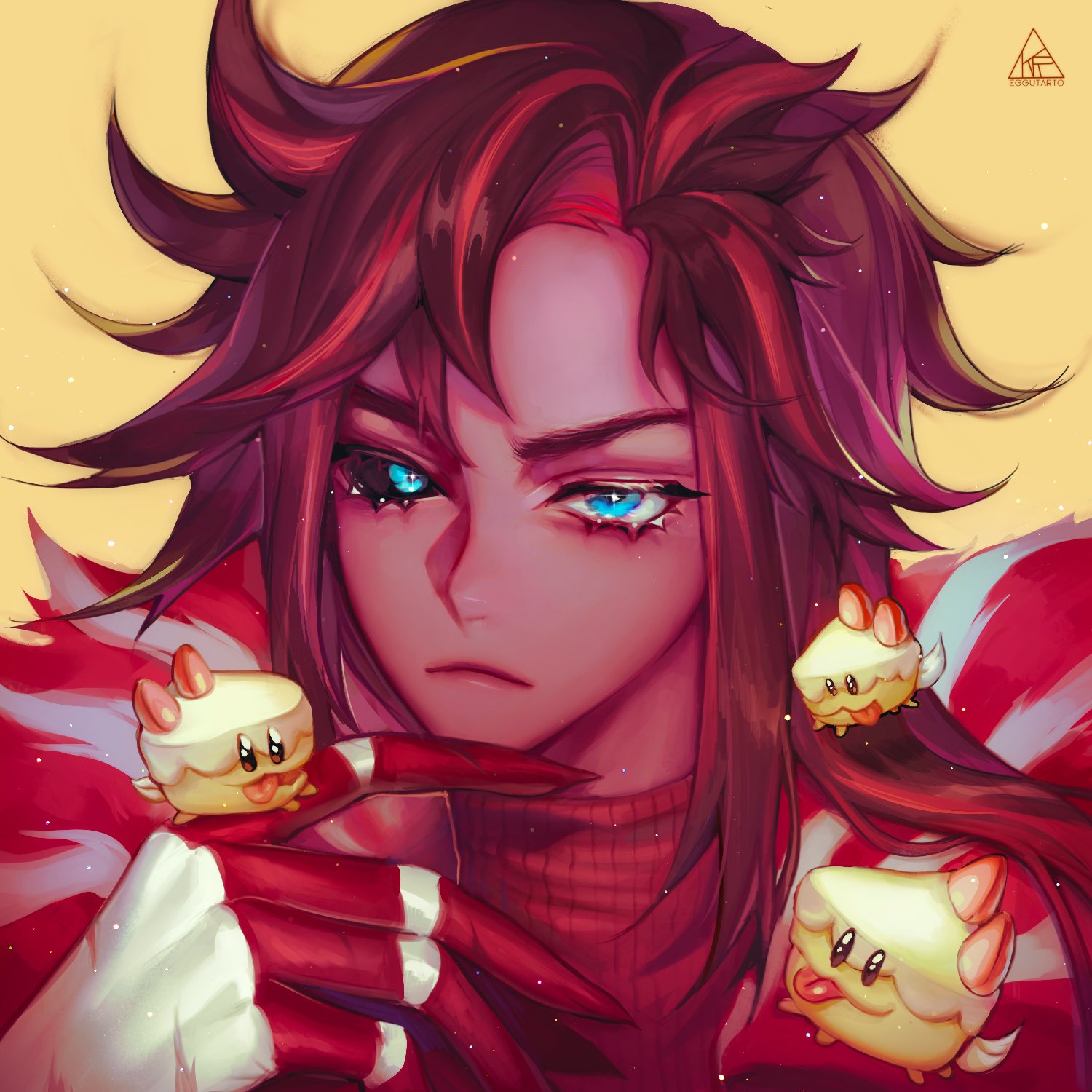 Red Velvet Cookie Cake Hound And Cream Cake Hound Cookie Run And 1 More Drawn By Eggutarto
