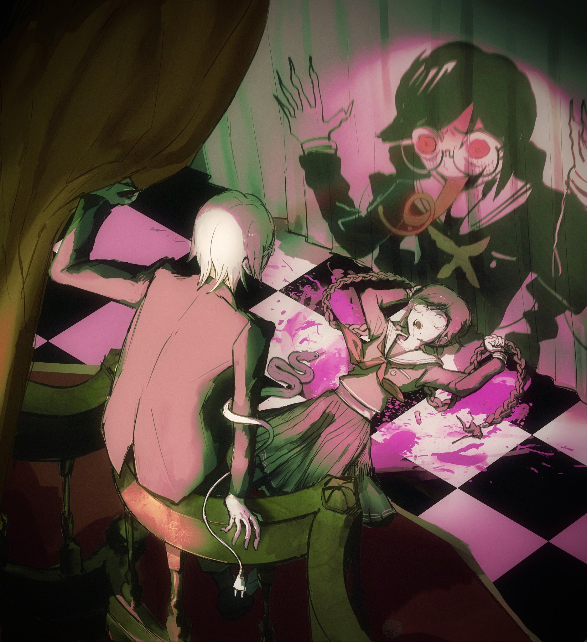 Fukawa Toko Togami Byakuya And Genocider Shou Danganronpa And 1 More Drawn By Kanicrabki8