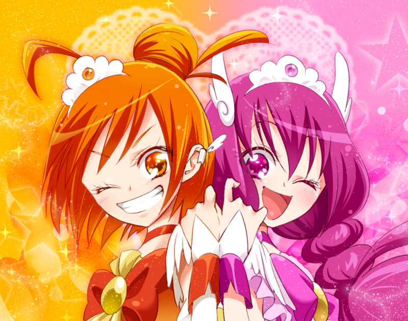 Hino Akane Hoshizora Miyuki Cure Happy And Cure Sunny Precure And 1