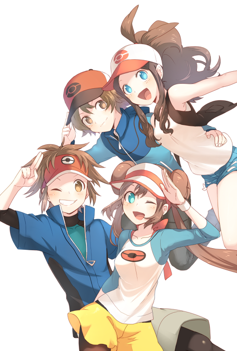 Hilda Rosa Hilbert And Nate Pokemon And 3 More Drawn By Sekka